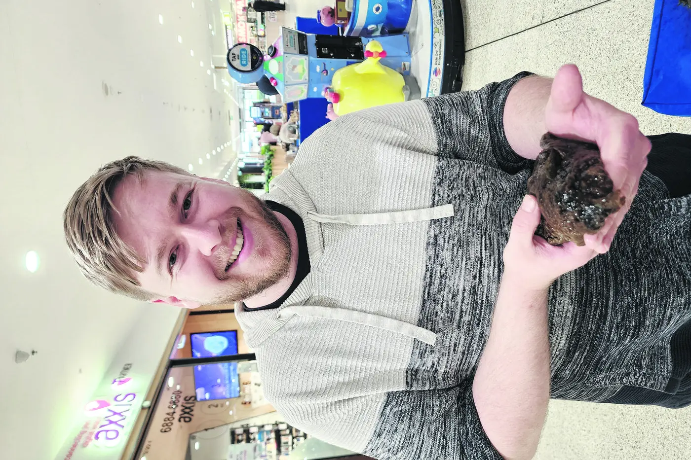 Diver Dave showing locals unusual creatures of the sea at Dubbo event