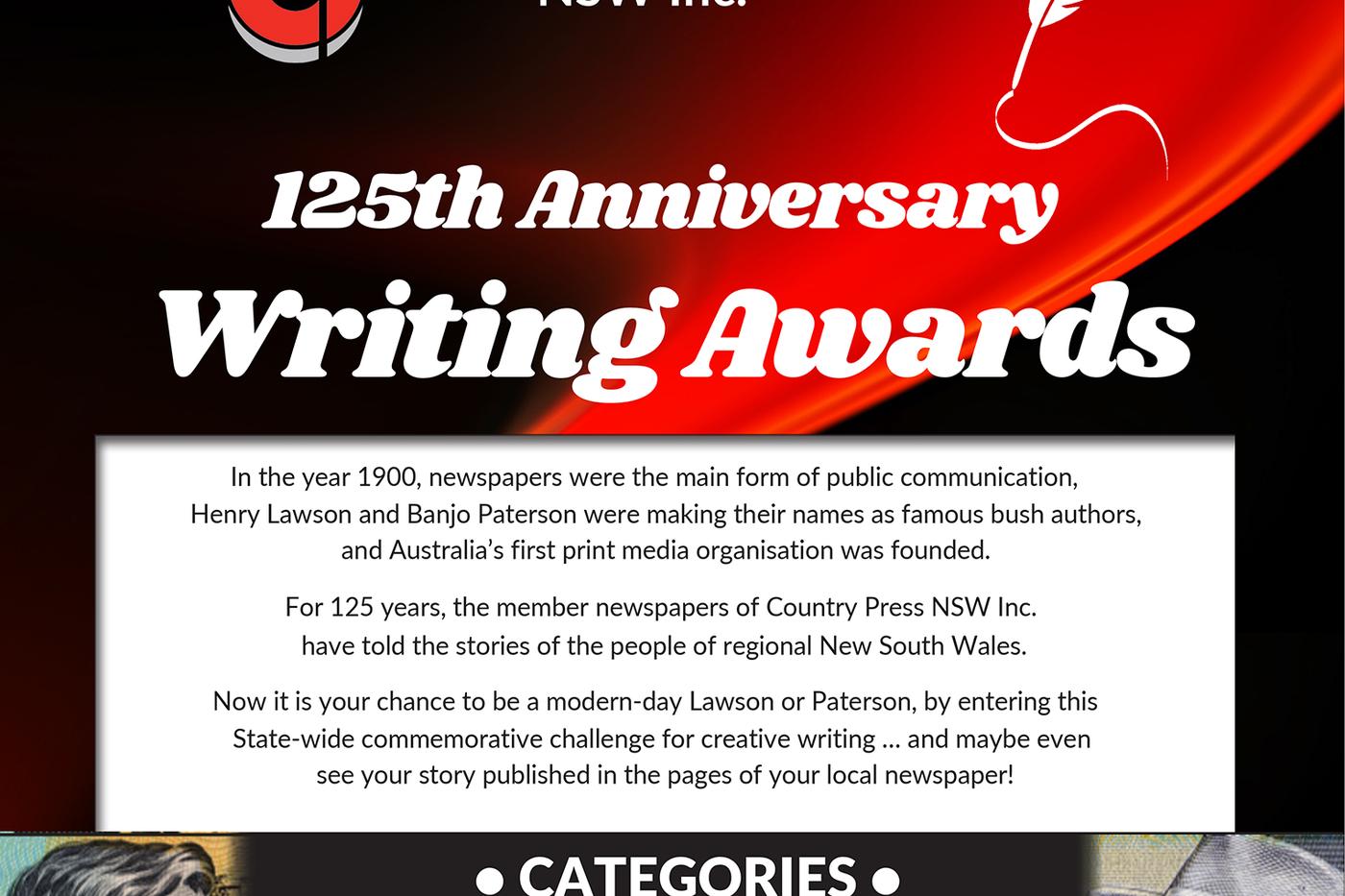 Country Press NSW celebrates 125th anniversary with writing competition