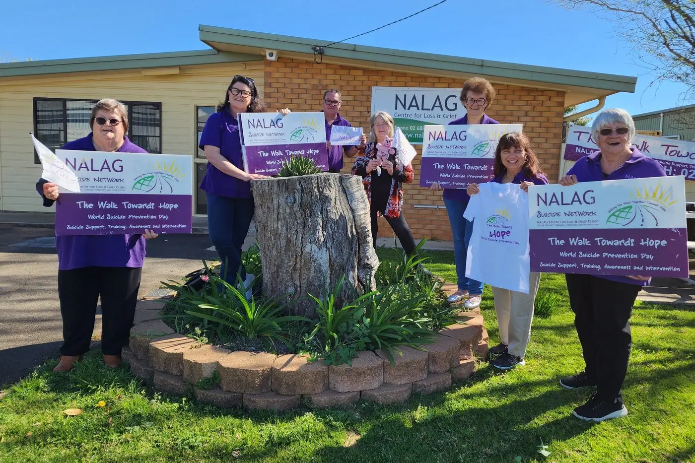 Walking together to help raise awareness of suicide prevention