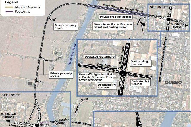 Pylon work underway on $215 million new Dubbo bridge