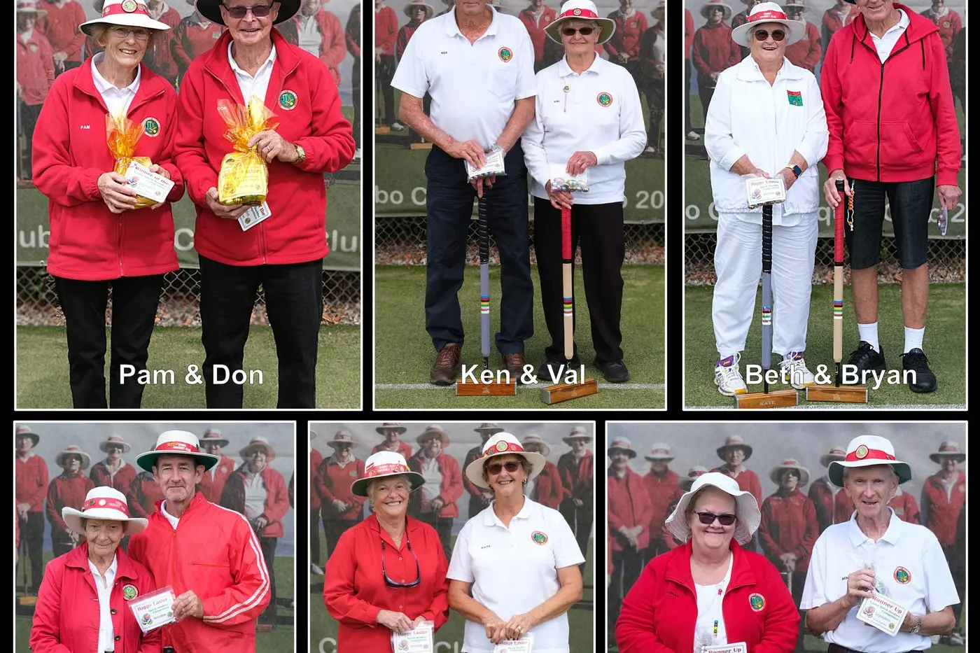 Mallets on the green at Easter