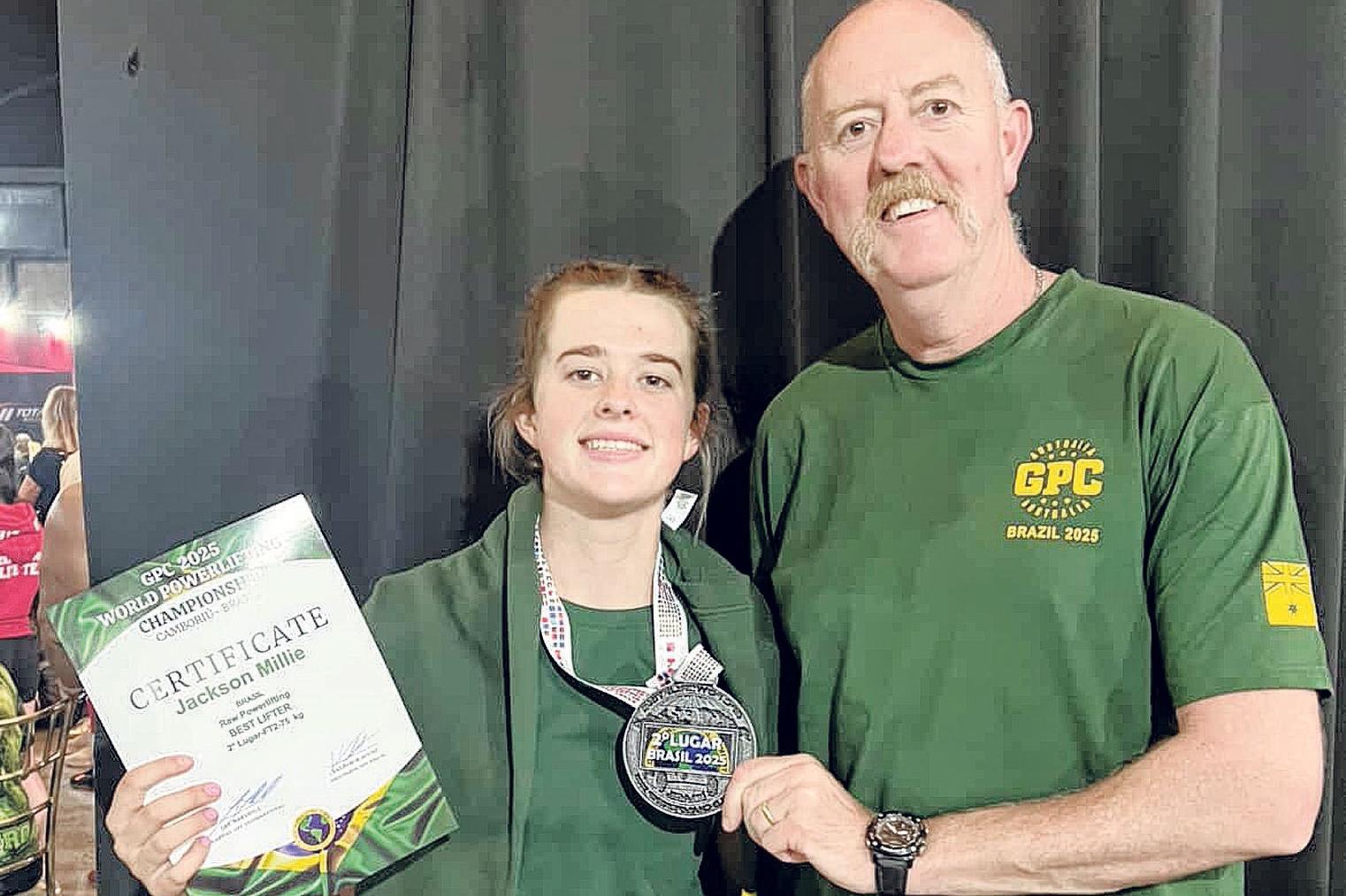 Local power-lifter Millie shines on the world stage at Brazil meet
